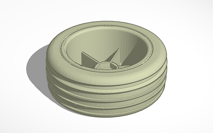 3D design rc car front wheel - Tinkercad