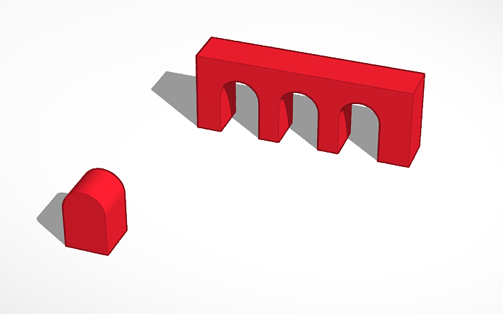 3D design Arch Bridge - Tinkercad
