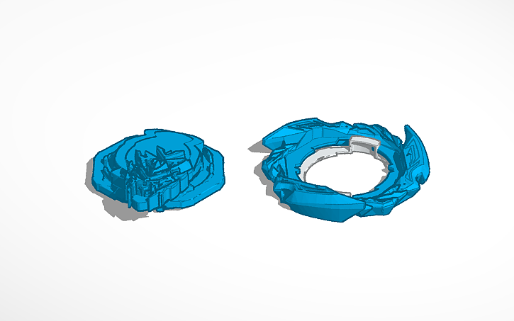 3D design Copy of Beyblade Thunder Valkyrie Layer 2.0 Parts - Tinkercad