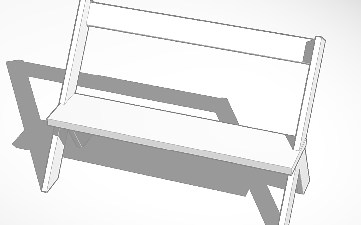 3D design modern bench | Tinkercad