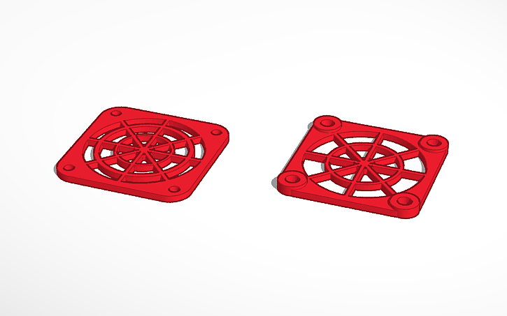 3D design 40 mm fan shields - Tinkercad