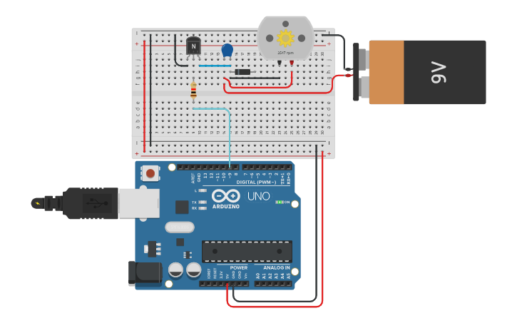 Circuit design EXPERIMENT 4.A. DC MOTOR CONTROL - Tinkercad