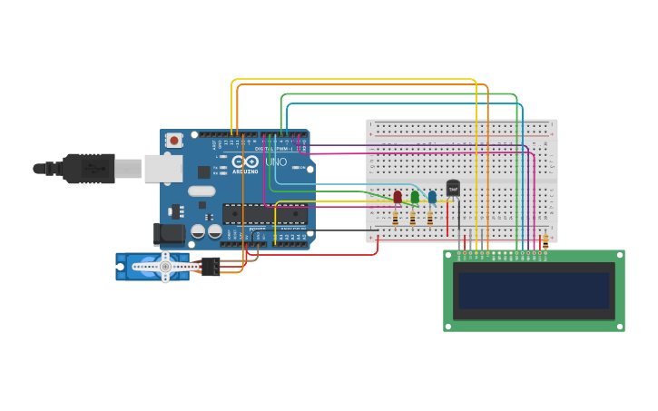 Circuit design Temperature - Tinkercad
