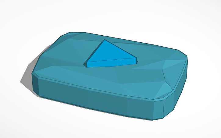 3D design Diamond youtube play button - Tinkercad