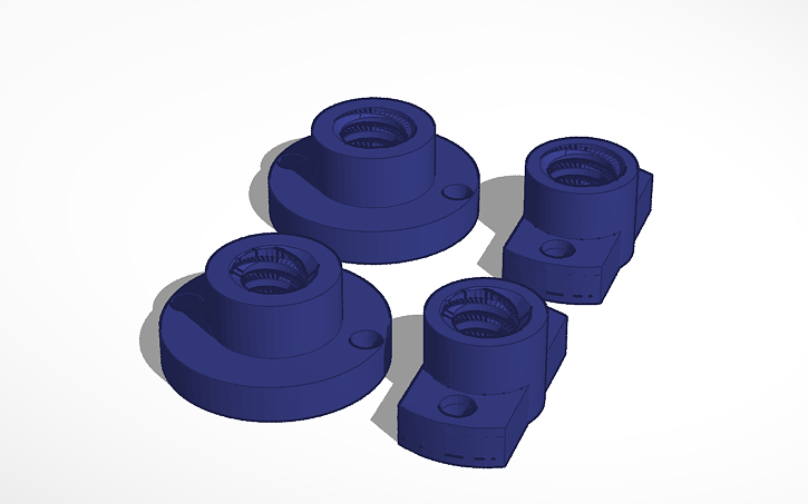3D design t8 brass nuts - Tinkercad