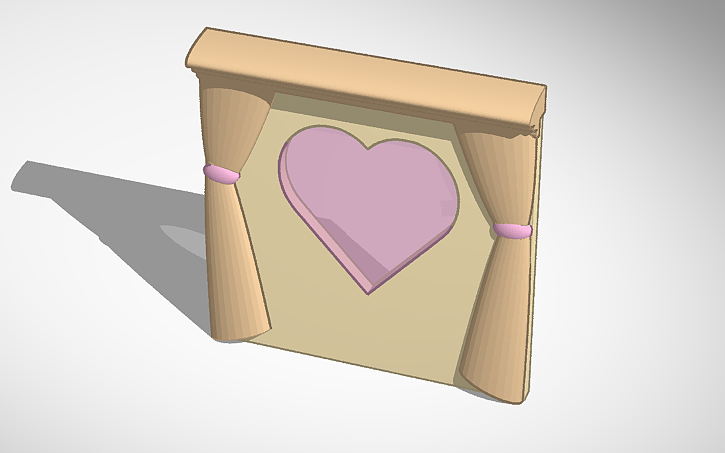 3D design #Curtains!! *with a matching window* - Tinkercad