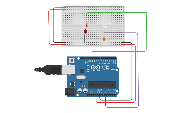 Circuit design AmbientLightSensor | Tinkercad