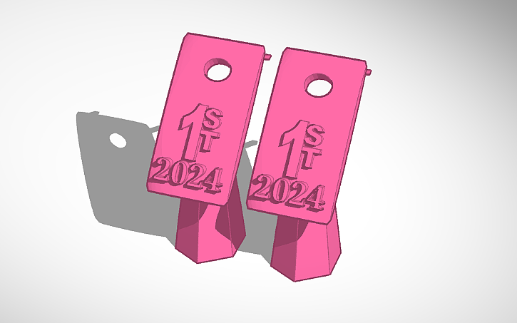 3D design corn hole trophy - Tinkercad