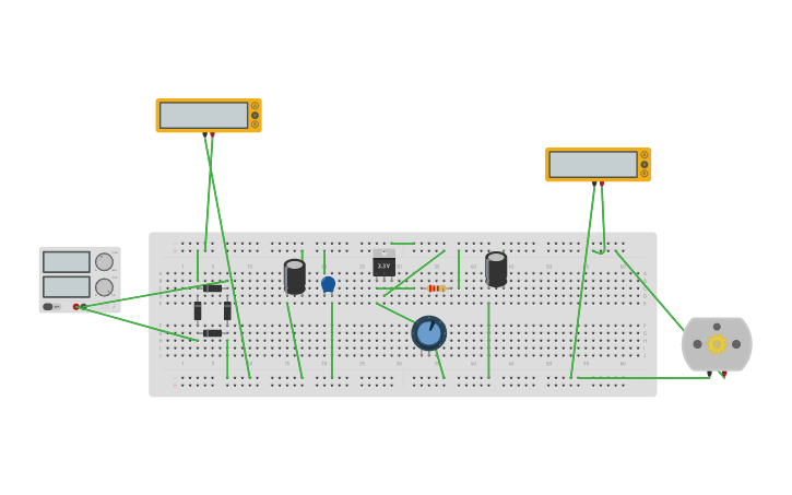 Circuit design LM317 - Tinkercad