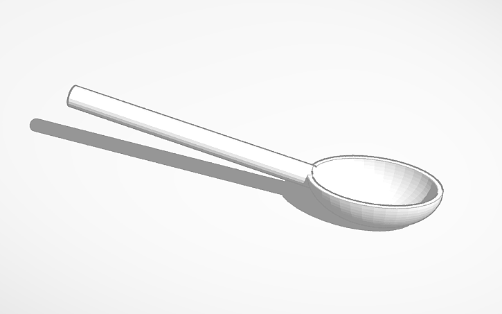 3D design spoon - Tinkercad