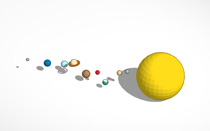 3D design model of solar system | Tinkercad