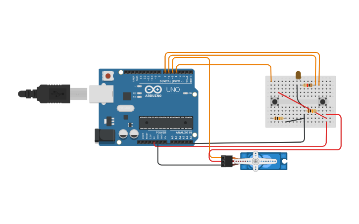 Circuit design Arduiono + LED - Fade + Motor | Tinkercad