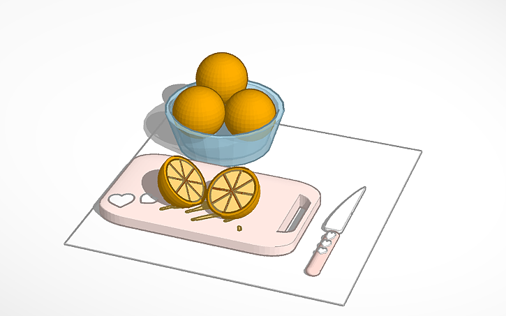 3D design orange - Tinkercad