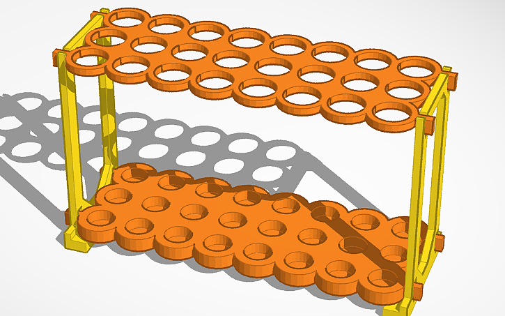 3D design Pen rack - Tinkercad