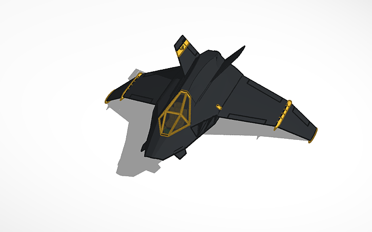 3D design GoldMour Black Hawk Hover Jet(with cockpit interior) - Tinkercad