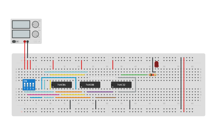 Circuit design experiment 3 - THREE - Tinkercad