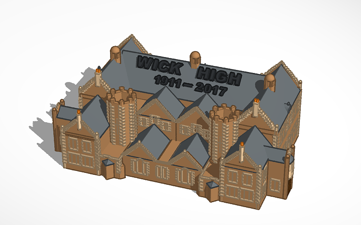 3D design Wick High School 1913 - Tinkercad
