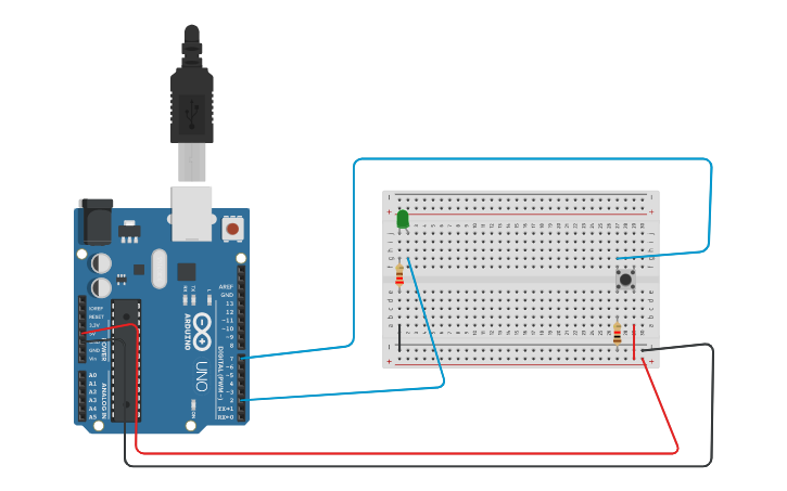 Circuit design 6 Activity - Debouncing Buttons - Tinkercad
