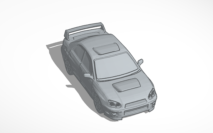 3D design Subaru WRX - Tinkercad