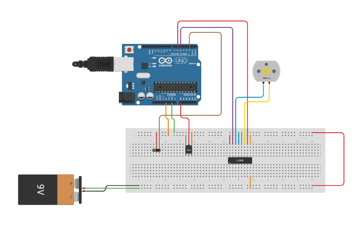 Circuit design RB_MUHAMMAD HASHFI CAHYANTO_MODUL 5 (Sensor Suhu) | Tinkercad