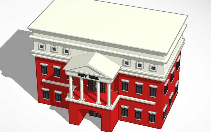3D design City Hall - Tinkercad