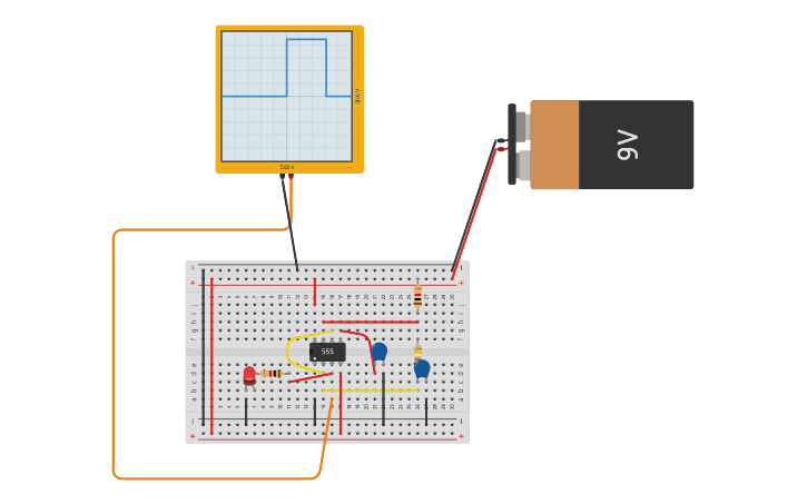 Circuit design Led timer - Tinkercad