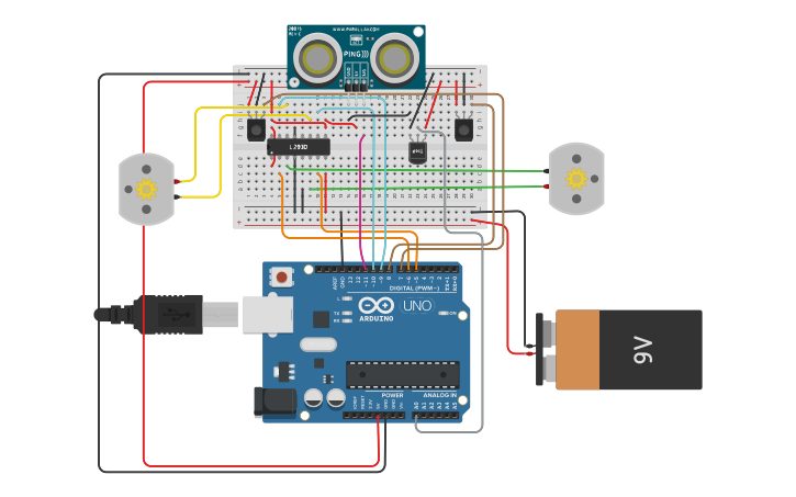 Circuit design R2R Team 7 | Tinkercad