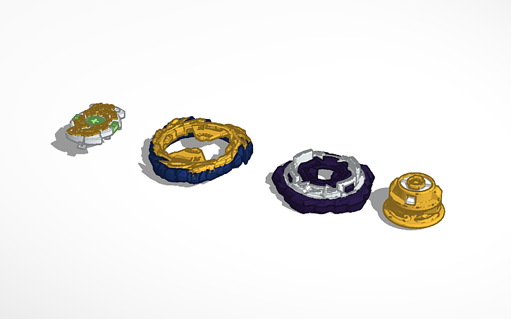 3d Design Beyblade Burst Sparking Mirage Fafnir Tinkercad