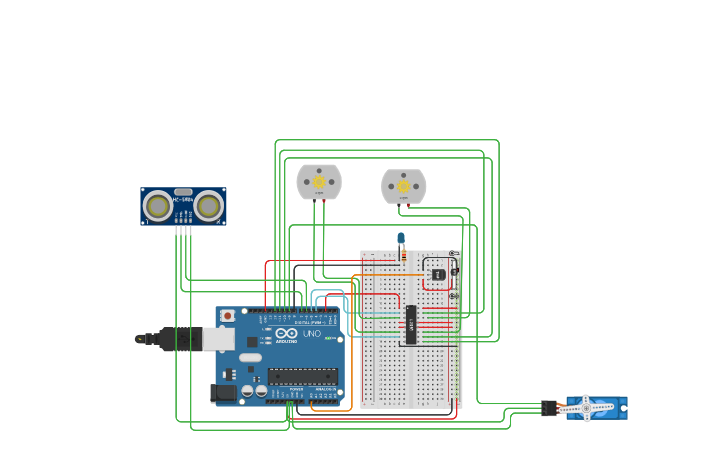 Circuit design Frying machine - Tinkercad