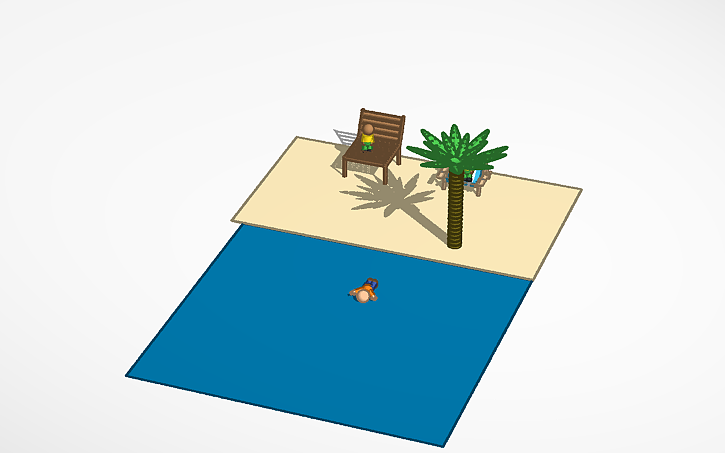 3D design Beach - Tinkercad