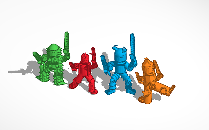 3D design Ninja Robots | Tinkercad