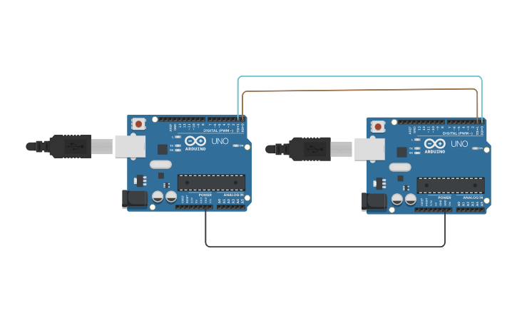 Circuit Design Serial Communication Tinkercad