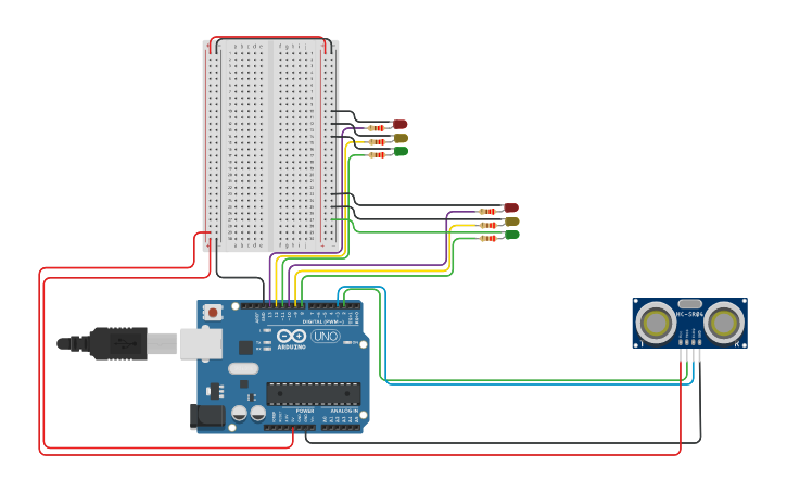 Circuit design Simple traffic light intersection with solo sensor ...