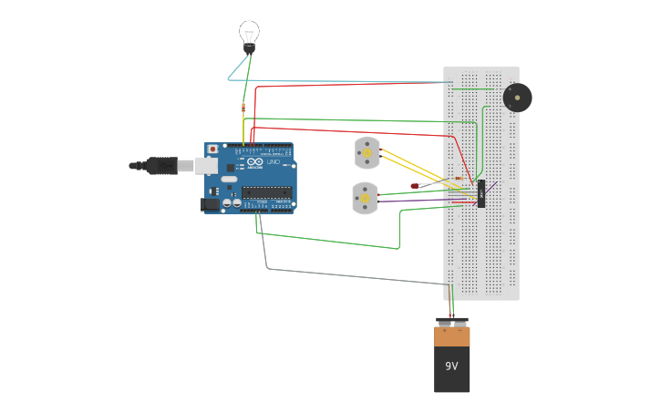Circuit design Copy of Voice Control System - Tinkercad