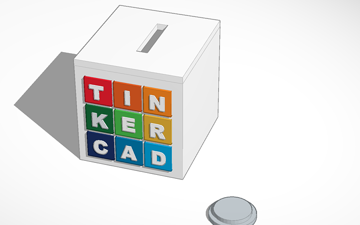 3D design Tinkercad Bank - Tinkercad