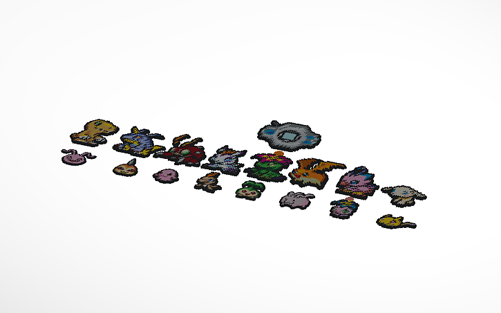 3D design Pixel Art Digimon - Tinkercad