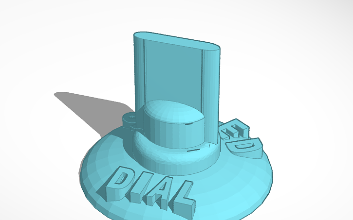 3D design Speed Dial - Tinkercad