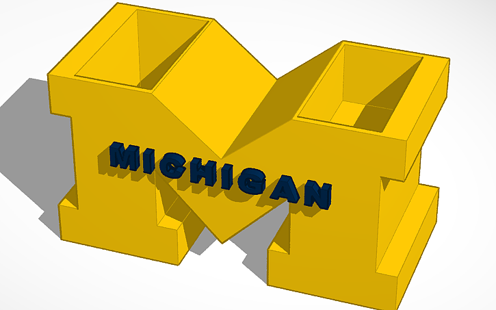 3D design Michigan Pencil Holder - Tinkercad