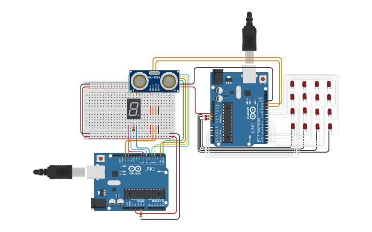 Circuit design Activity 4 Led Matrix - Embedded Lab - Tinkercad
