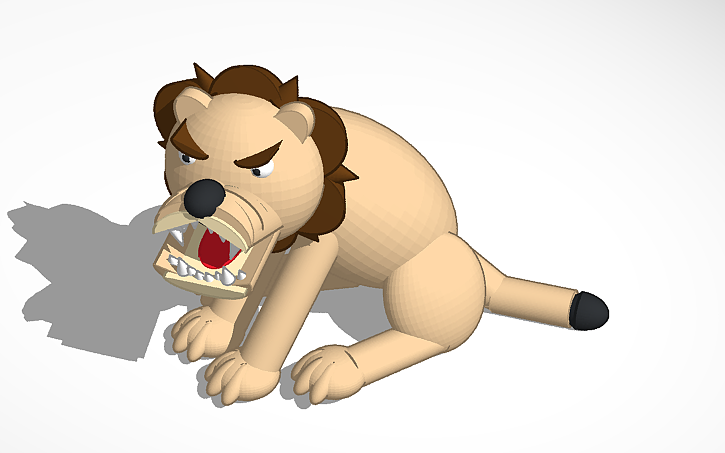 3D design Lion Model - Tinkercad