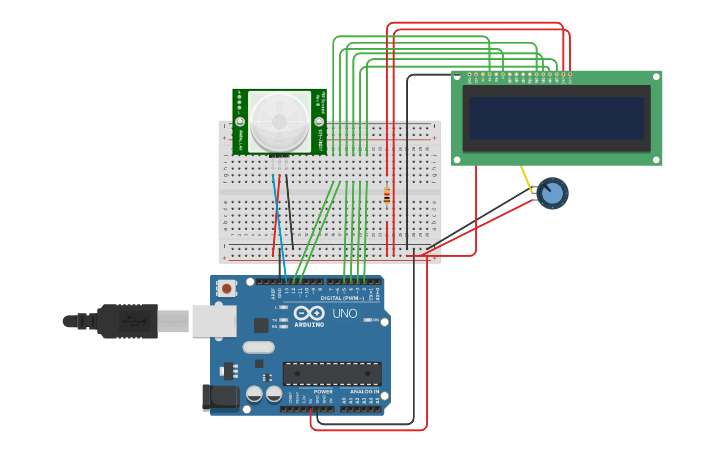 Circuit design Sensor de Carro | Tinkercad