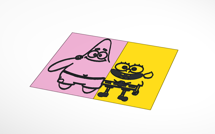 3D design Patrick and SpongeBob | Tinkercad