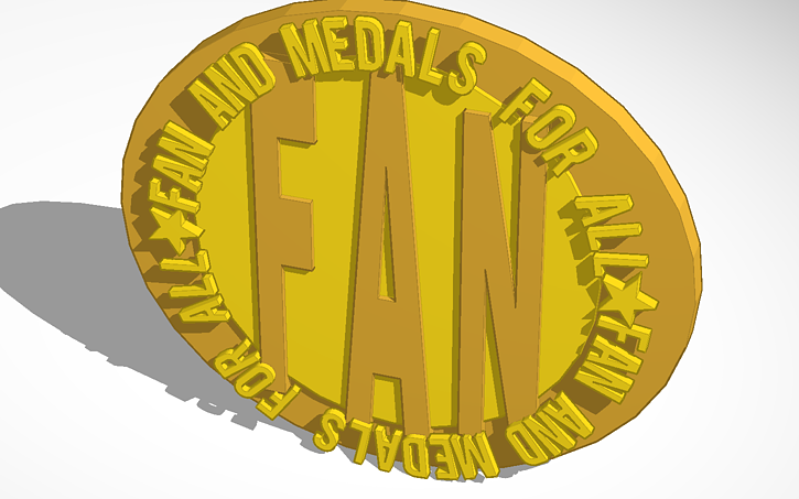 3D design FAN MEDALS | Tinkercad
