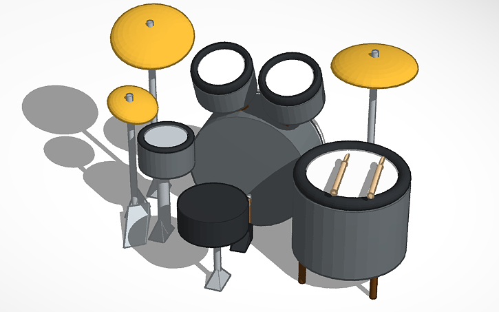 3D design Drum Kit - Tinkercad