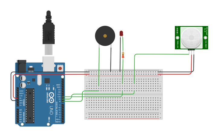Circuit design Buzzer - Tinkercad