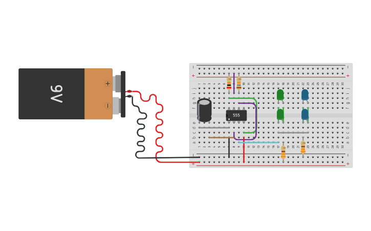 Circuit design menggunakan IC - Tinkercad