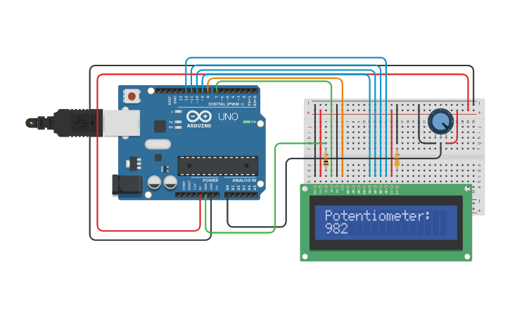 Circuit design 2.2 Lab: LCD Display - Tinkercad