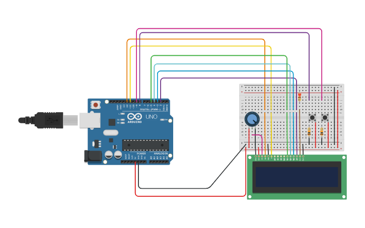 Circuit design Bingo arduino - Tinkercad