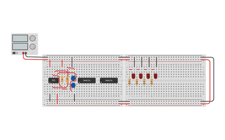 Circuit design 1.2.5 Clock Signal with 555 Timer | Tinkercad