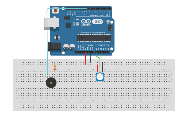 Circuit design Alarm Clock with Buzzer - Tinkercad